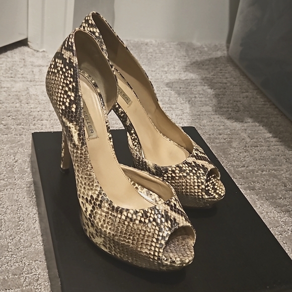 the seller | Shoes | Leather Snake Print Shoes | Poshmark